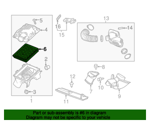 2010-2017 GM Air Filter 55560894 GM | GMPartsDirect.com