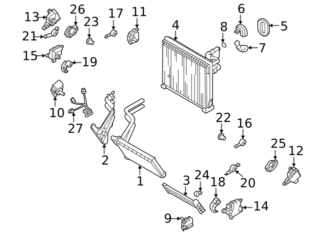 2022-2023 Genesis GV70 Evaporator Core 97139-AR000 | OEM Parts Online
