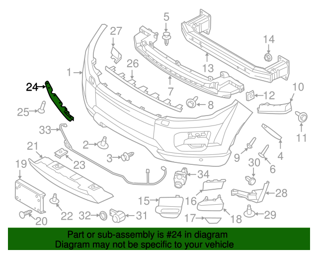 2012-2015 Land Rover Range Rover Evoque Lower Deflector LR026537 ...