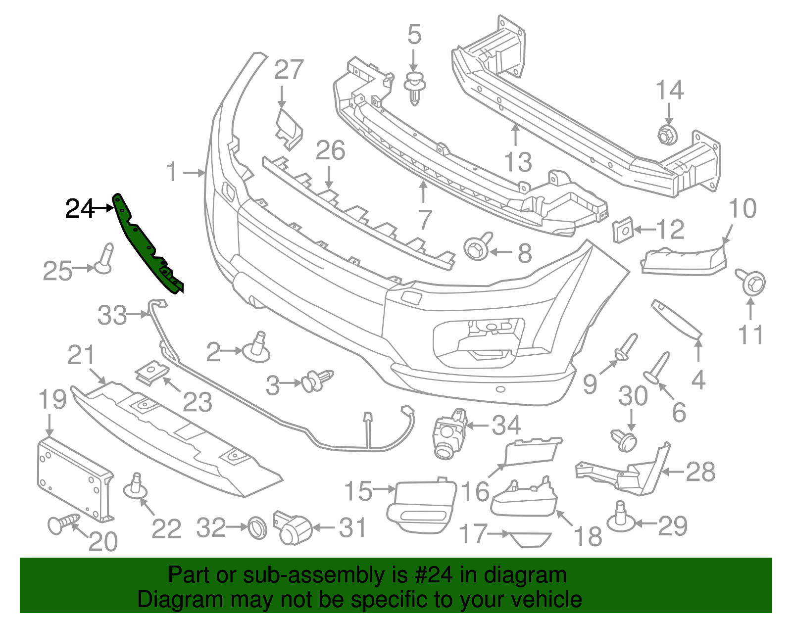 2012-2015 Land Rover Range Rover Evoque Lower Deflector LR026537 | OEM ...