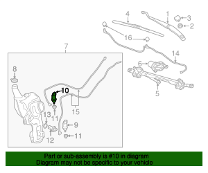 2015-2025 GM Windshield Washer Pump 84518405 GM | GMPartsDirect.com