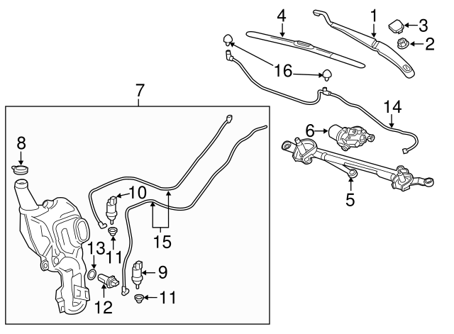 2020-2022 GM Windshield Washer Solvent Container 84766306 | TascaParts.com
