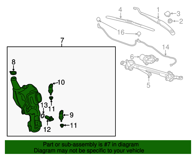 2020-2022 GM Windshield Washer Solvent Container 84766306 | TascaParts.com