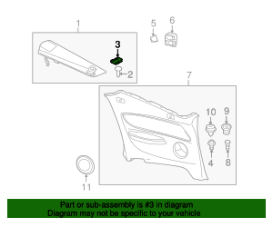 46-63-7-651-465 - Upper Quarter Trim Nut - 2008-2013 BMW | Buy BMW ...