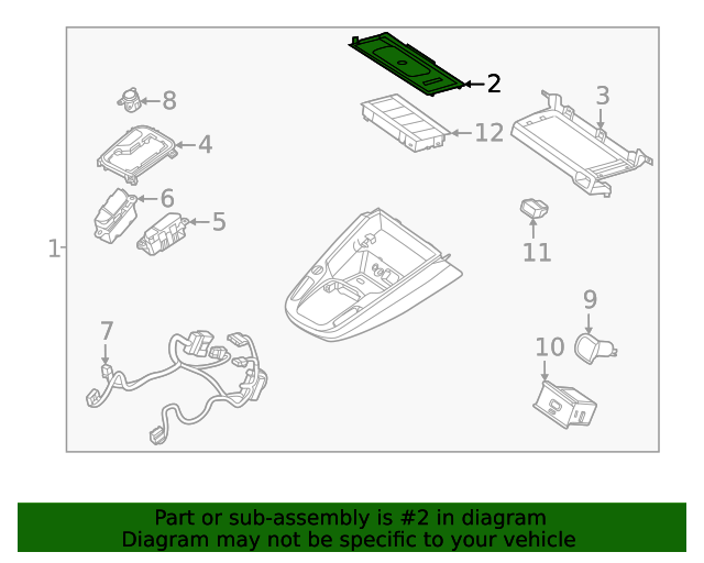 95570-K0000 - Upper Console Mat 2020-2021 Kia Soul | Kia.Parts Store