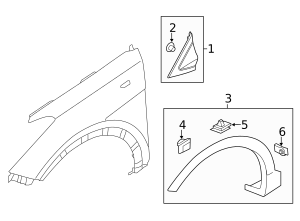Genuine Wheel Opening Molding for 2021-2023 Hyundai Santa Fe | Part ...