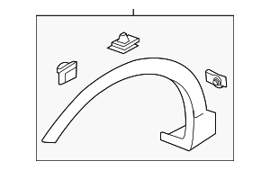 87712-S2000 - Wheel Opening Molding - 2019-2020 Hyundai Santa Fe ...