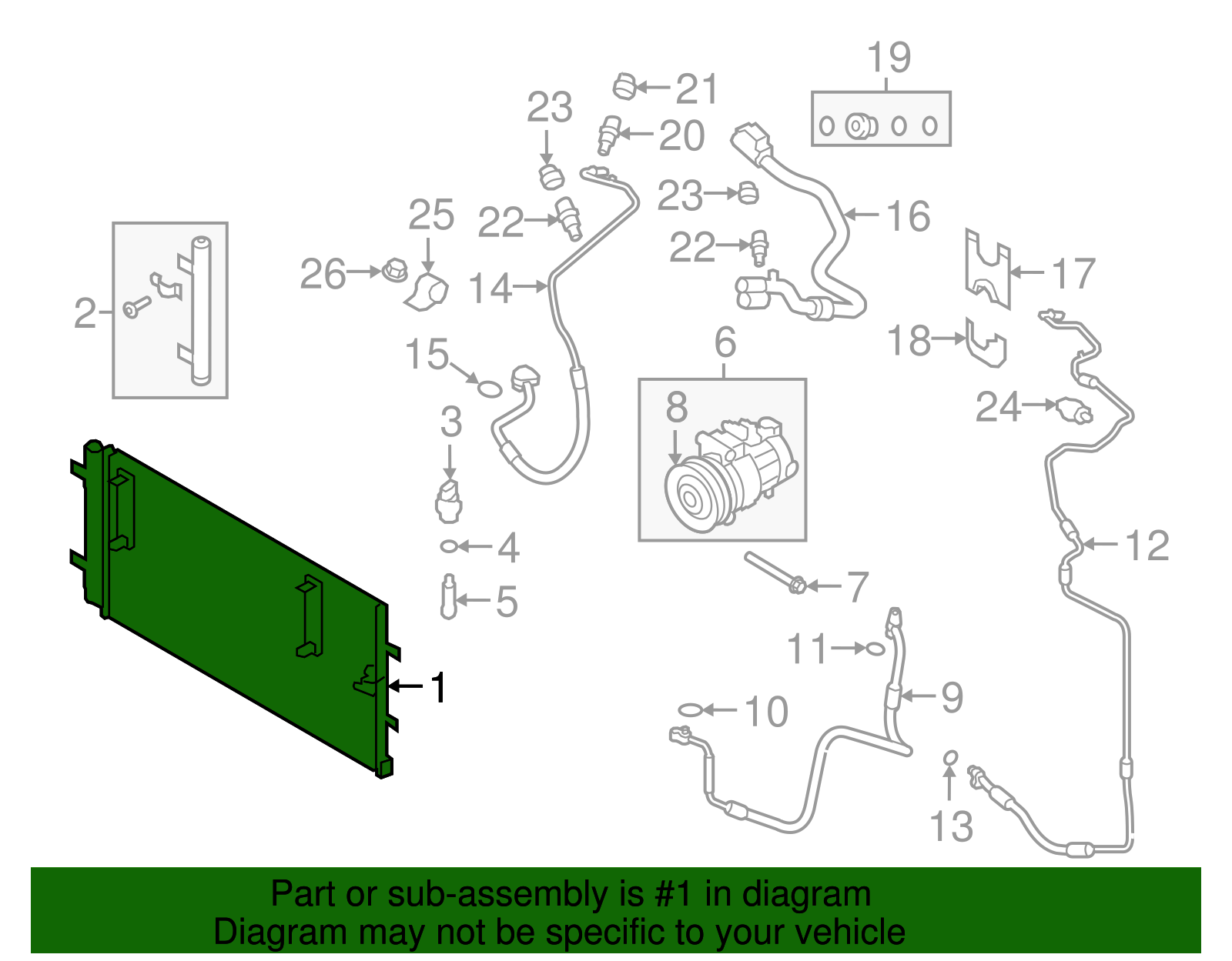 2012-2017 Audi A/C Condenser 8T0-260-403-F | Audi OEM Parts Online