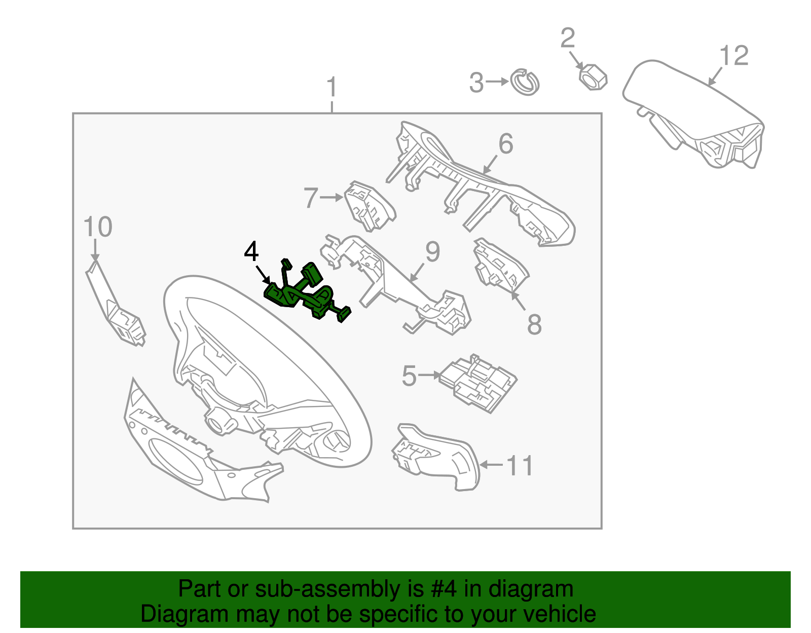 2012-2013 Kia Optima Steering Wheel Wiring Harness 56190-2T520 | OEM ...
