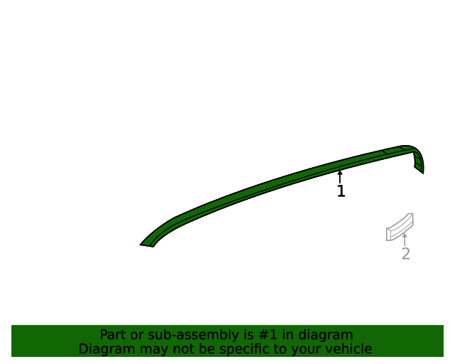 2019-2023 Ram 1500 Roof Molding - Driver's Side (LH) 68311249AD ...