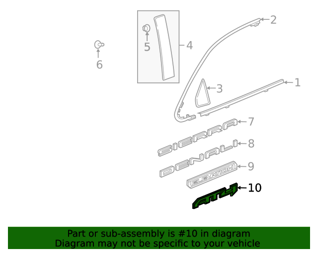 2019-2024 GMC Plate (Replaces Part Number 84682635) 84913746 GM ...