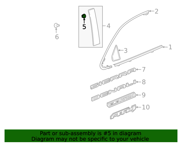 2019-2024 GM Applique Clip 11602522 GM | GMPartsDirect.com