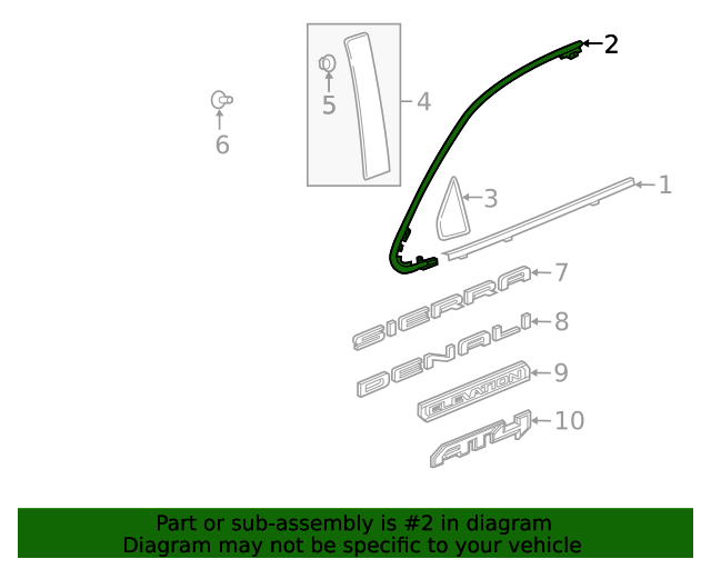 Genuine OEM Front Driver Side Door Window Upper Reveal Molding Part ...