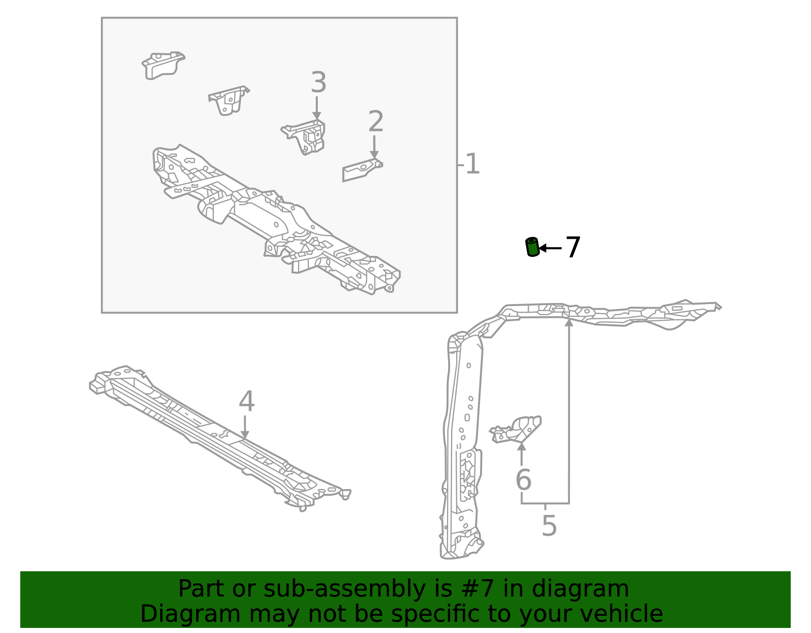 Genuine Toyota Hood Bumper part# 53384-50010 for 2016-2024 Toyota ...