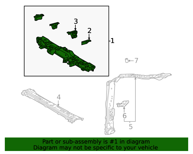 2021-2023 Toyota Venza Radiator Support Tie Bar 53205-48900 | Toyota ...