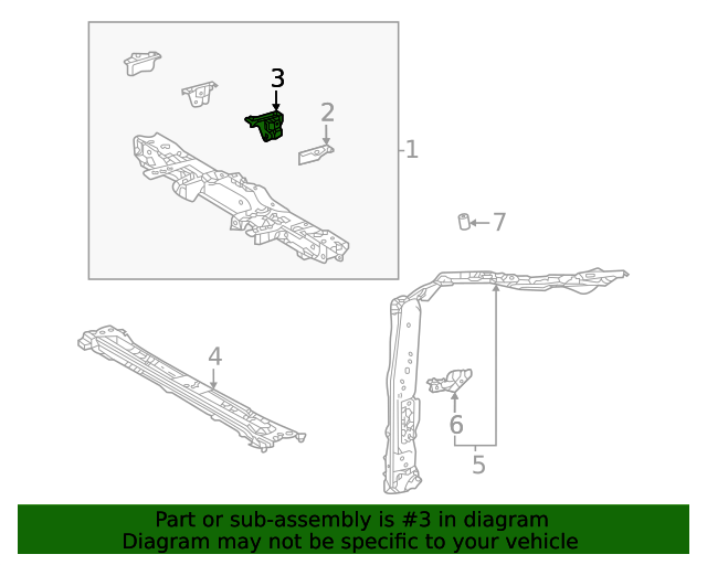 53223-48030 - Upper Tie Bar Bracket 2021 Toyota Venza | Longo Toyota Parts