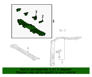 Genuine Toyota Upper Tie Bar part# 53205-48900 for 2021-2025 Toyota ...