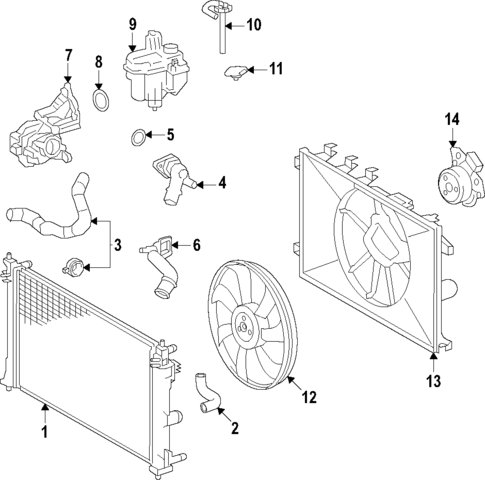 Radiator & Components for 2022 Toyota Corolla Cross | OEM Parts Online