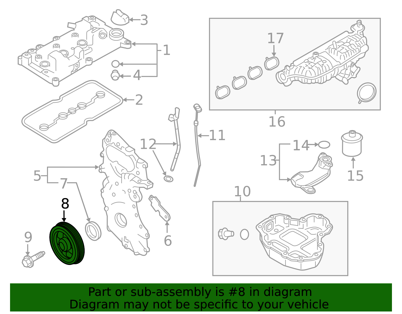 2019-2022 Nissan Altima Crankshaft Pulley 12303-5NA0A | QuirkParts
