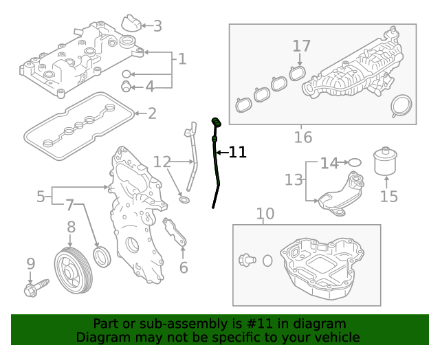 11140-5NA1A - Dipstick 2019-2024 Nissan Altima | Nissan Parts ...