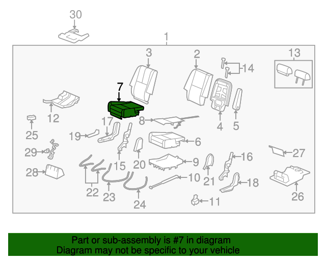 2009-2013 GM Light Cashmere Rear Passenger Side Seat Cushion Cover ...