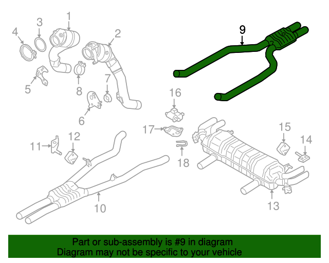 18-30-8-649-960 - Front Muffler - 2016-2022 BMW | BMW Parts Exchange