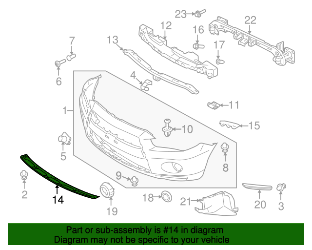 2010-2013 Mitsubishi Outlander Lower Cover 6400C425HA | XportAuto