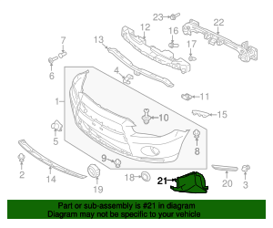 2010-2013 Mitsubishi Outlander Duct 6400C446 | Mitsubishi Parts ...