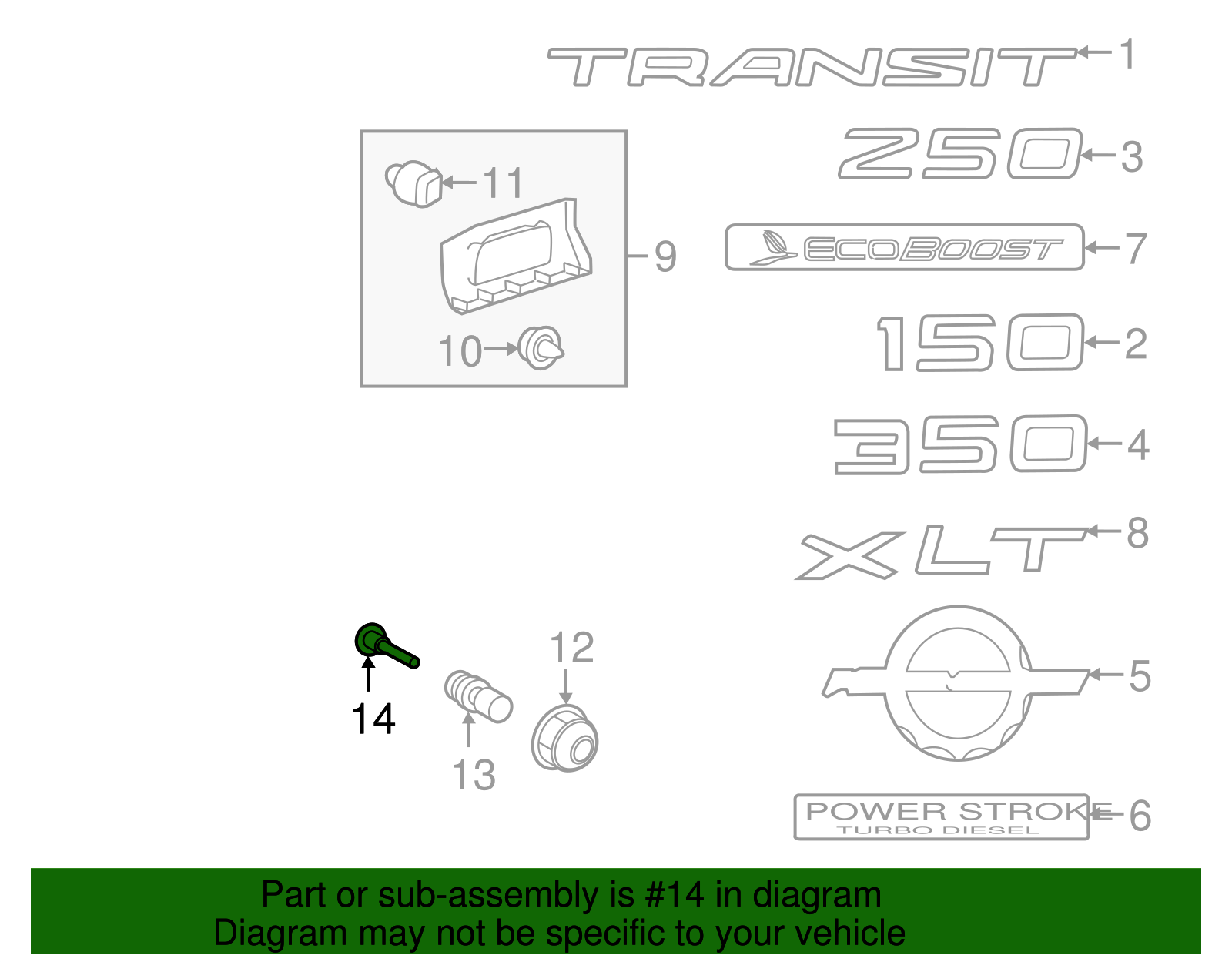 2019-2024 Ford Reinforcement KK4Z-61247A64-D | OEM Parts Online