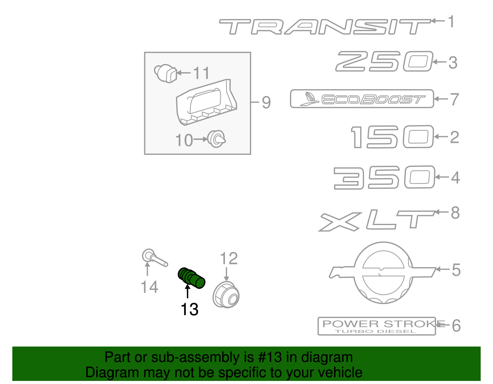 BK3Z-6125040-A - Door Stop Bracket 2015-2024 Ford | Ford Parts Direct