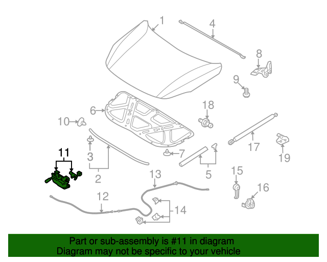 2007-2012 Hyundai Veracruz Latch Assembly 81130-3J000 | QuirkParts