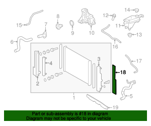 2008-2015 Scion xB Radiator Seal 16561-28060 | Toyota Parts Center