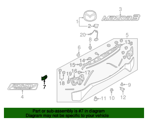 2014-2023 Mazda OEM NEW 2014-2018 Mazda 3 Molding Assembly Liftgate ...