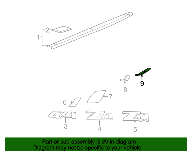 2007-2014 GM Protector,Rr Whl Opg Flare (Lh) 15952193 | GM Parts Center