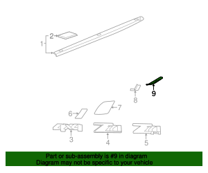 2007-2014 GM Rear Driver Side Wheel Opening Flare Protector 15952189 ...