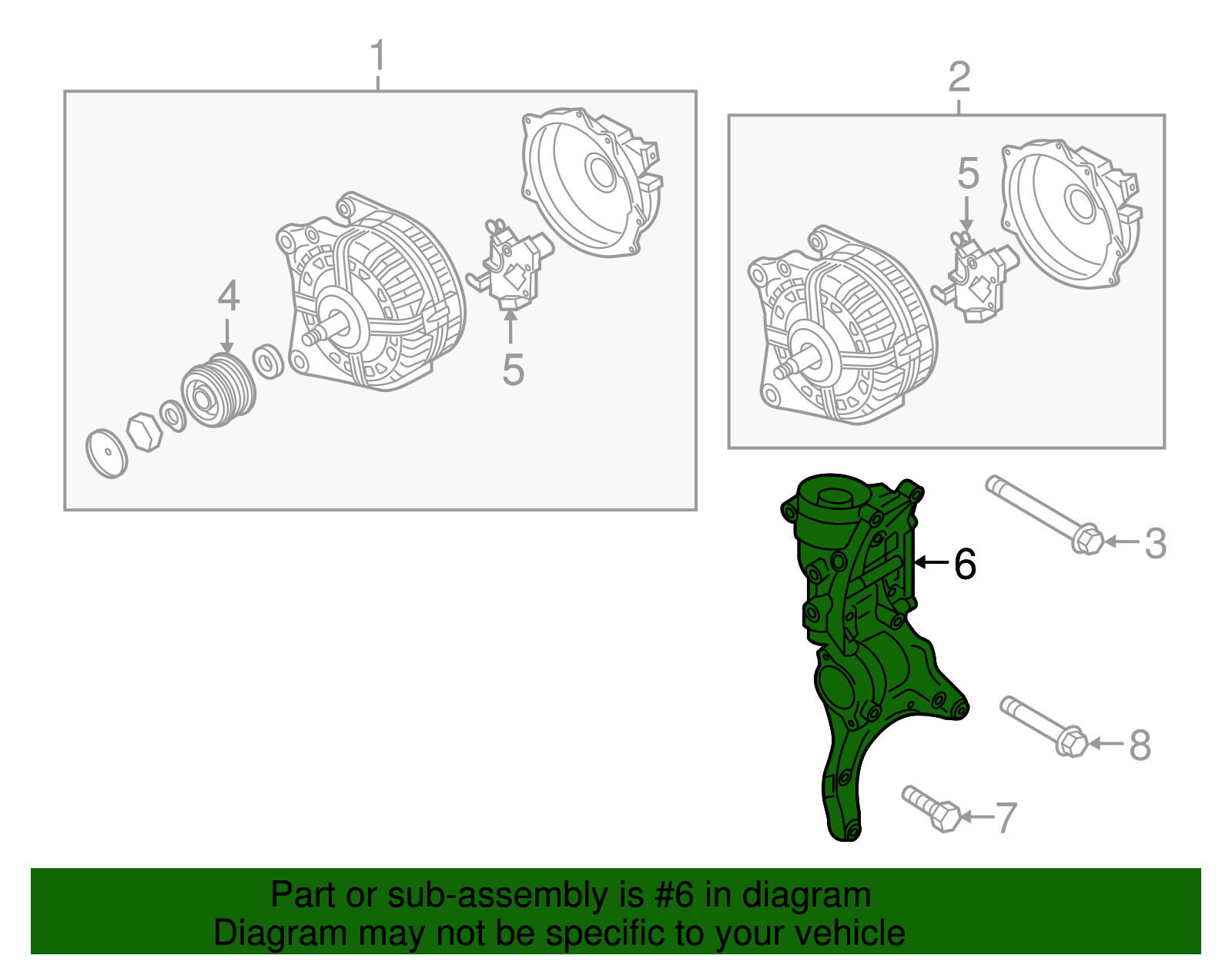 2015-2019 Volkswagen Alternator Bracket 06L-903-143-A | VW Direct Auto ...