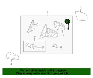 Genuine OEM BMW Mirror Motor Part# 67136973724 Fits 2007-2014 BMW: Up ...