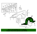 2014-2019 Chevrolet Corvette Fender Liner - Driver's Side (LH) 23327375 ...