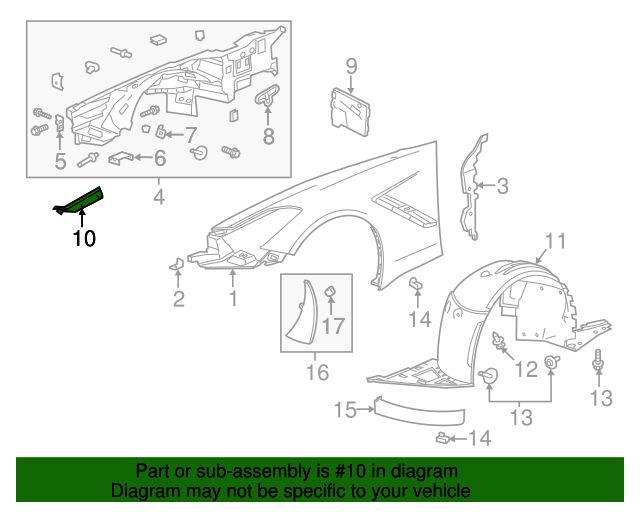 23177142 - Passenger Side Front Compartment Side Sight Shield 2014-2019 ...