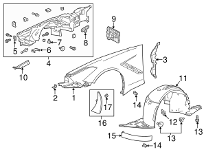 2014-2019 Chevrolet Corvette Wheelhouse Panel - Passenger Side (RH ...