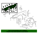 2014-2019 Chevrolet Corvette Front Driver Side Wheelhouse Front Panel ...