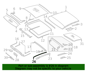 213-782-01-00 - Sunroof Molding 2017-2023 Mercedes-Benz ...