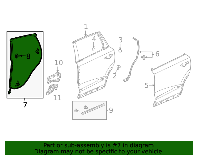 72810-TYA-A01 - Door Weather-Strip 2022-2024 Acura MDX ...