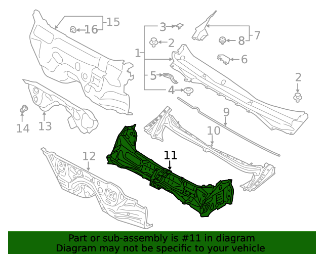 51121XC00A9P - Cowl Panel - 2019-2021 Subaru Ascent | World OEM Parts ...