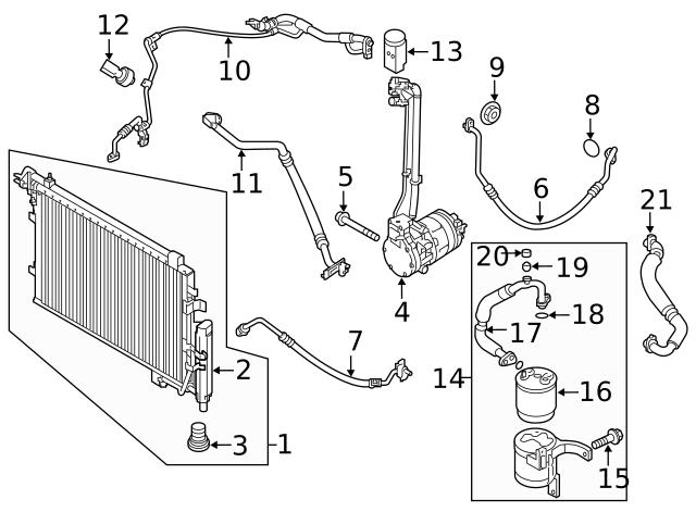2015-2019 Kia Soul EV Compressor Assembly 97701-E4000 | QuirkParts