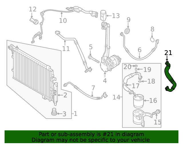 97763-E4000 - AC Hose 2015-2019 Kia Soul EV | Kia.Parts Store