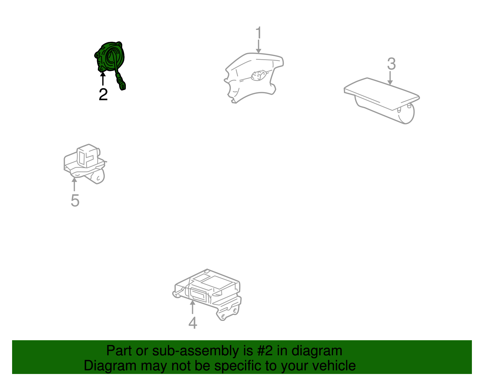 1995-1999 Toyota Clock Spring 84306-35011 | Toyota Parts Center