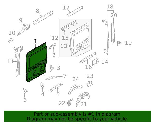 2015-2019 Ford Side Panel CK4Z-61279D46-C | FordPartsOnSale.com
