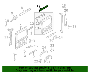 2015-2023 Ford Upper Rail BK3Z-6151213-A | AutoNationParts.com
