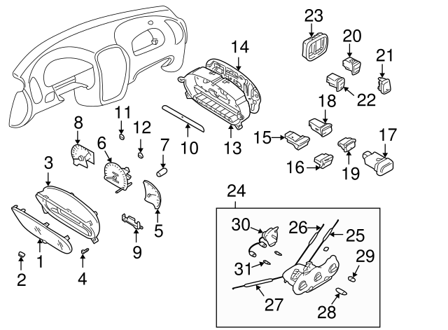 97258-25100 - Blower Motor Switch 2000-2005 Hyundai Accent | Group 1 ...